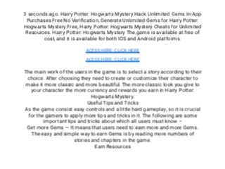 Harry Potter Hogwarts Mystery Hack 100% Working Generator 2023