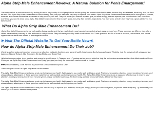 Alpha Strip Male Enhancement