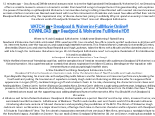Downl𝚘ad— Deadpool & Wolverine 2024 𝙵ull𝙼ovie Filmyzilla HI𝙽DI Dub𝚋ed ...