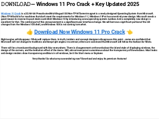 𝙳𝙾𝚆𝙽𝙻𝙾𝙰𝙳— Windows 11 Pro Crack + Key Updated 2025
