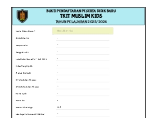 Bukti PPDB TKIT Muslim Kids 2025