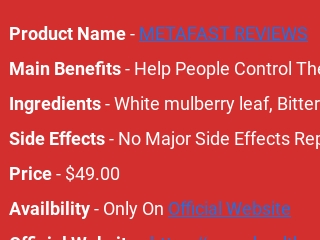 Metafast Reviews (#bloodsugarsupport) Helps To Improve Gut Health And ...