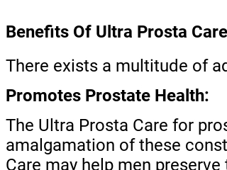 Ultra Prosta Care Reviews