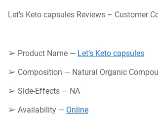 Let’s Keto capsules Reviews – Customer Complaints Truth Behind The ...