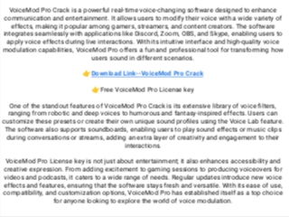 VoiceMod Pro Full Crack + License Key 2025