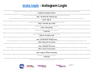 insta login - instagram Login