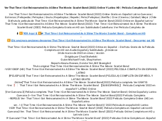 [REPELIS] VER!! That Time I Got Reincarnated As A Slime The Movie ...