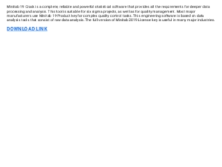 Minitab 19 Crack Product key With License Keygen