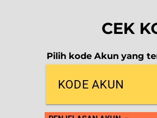 Cek Kode Akun VS Kode Barang