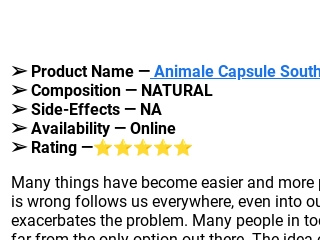 [Be Informed] Animale Capsule South Africa Reviews On Scam Alert This ...