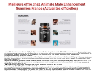 Meilleure offre chez Animale Male Enhancement Gummies France ...