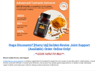 Golden Revive Joint Support- Transform Your Mobility