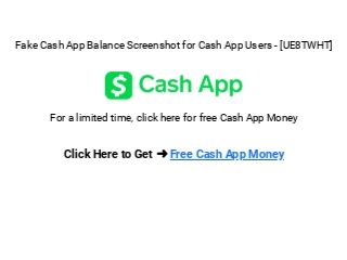 Fake Cash App Balance Screenshot for Cash App Users - [UE8TWHT]