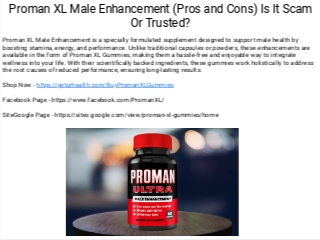 Proman XL Male Enhancement Reviews 2025 Ingredients Price