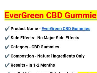 Evergreen CBD Gummies