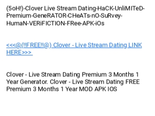 (5oH!)-Clover Live Stream Dating-HaCK-UnliMITeD-Premium-GeneRATOR ...