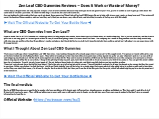 Zen Leaf CBD Gummies