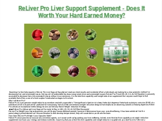 ReLiver Pro Liver Support Supplement - Does It Worth Your Hard Earned ...
