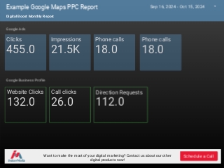 IndoorMedia Google Maps PPC Report - Example