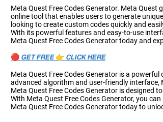 [Premium Method] Meta Quest Gift Codes Generator wITHOUT HUman Verification
