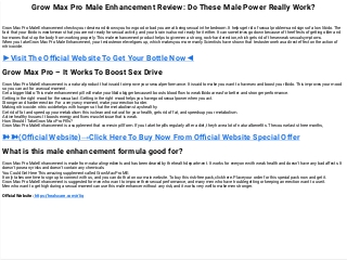 Grow Max Pro Male Enhancement