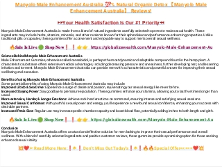 Manyolo Male Enhancement Australia Reviews, Use & Result