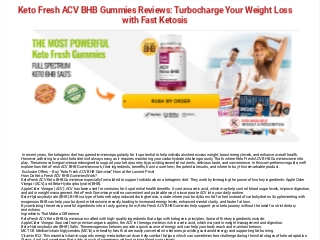 KetoFresh ACV Keto BHB Gummies: Unlock Fast Ketosis and Burn Fat for ...