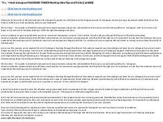 Hack Instagram PASSWORD FINDER Working (New Tips and Tricks) [ pYARIX]