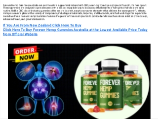 Here' Forever Hemp Gummies Australia Reviews~ - Client Thrilled with ...
