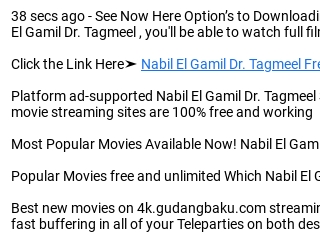 **Download - [FULL-Movie] Nabil El Gamil Dr. Tagmeel (2023) Free ...