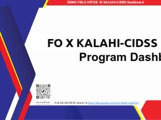FO-X KALAHI-CIDSS Program Dashboard