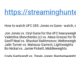 UFC 285 FREE PPV stream - where can i watch UFC For FREE?