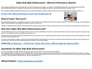 Alpha Strip Male Enhancement