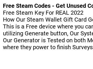 UPDATED!! Free Steam Keys ~ No Verification 2022