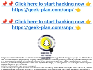 How to Hack snapchat Account for Free and Without Software