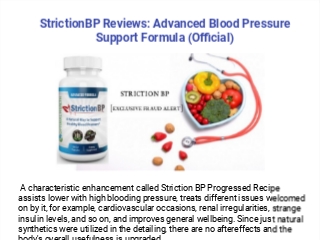 StrictionBP Reviews: Advanced Blood Pressure Support Formula (Official)