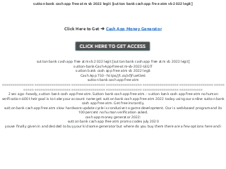 sutton bank cash app free atm vb 2022 legit [sutton bank cash app free ...