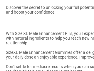 SizeXL Male Enhancement (Size XL Male Enhancement) Reviews: Pills ...