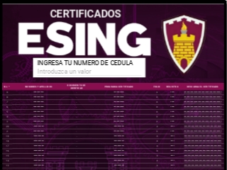 CERTIFICADOS ESING