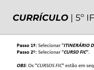 CURRÍCULO - 5IF