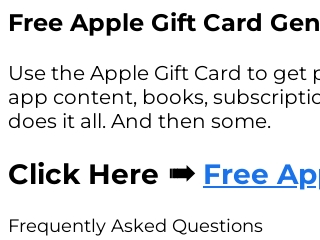 Free Apple Gift Card Generator 2023 Latest Method