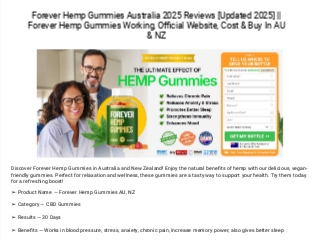 Forever Hemp Gummies Australia 2025 Reviews [Updated 2025] || Forever ...