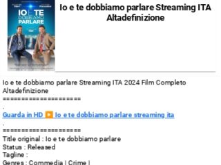 [Film Completo! Io e te dobbiamo parlare Streaming Community ITA