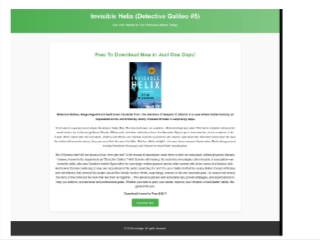 Download [PDF] Book Invisible Helix (Detective Galileo #5)