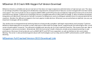 MDaemon 23.0 Crack + License Key (x64) 2023 Download