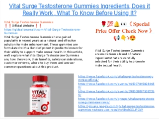 Vital Surge Testosterone Gummies REVIEWS EXCLUSIVE OFFER
