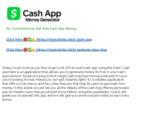 [[GET] Cash App Plus Plus Cash App Generator 2025 CashApp Free Money ...