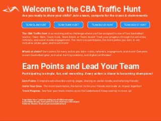 CBA Traffic Hunt Results Dashboard