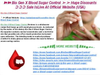 Bio Gen X Blood Sugar Control - 100% Pure With Natural Ingredients ...