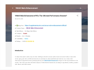 Real VMAX Male Enhancement Results – Before & After!